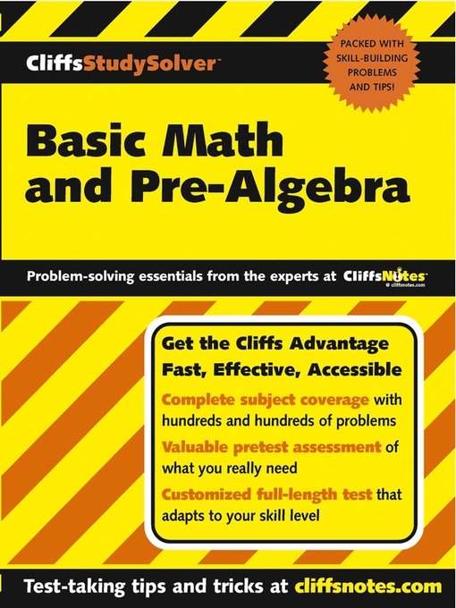 Libby - CliffsStudySolver Basic Math and Pre-Algebra